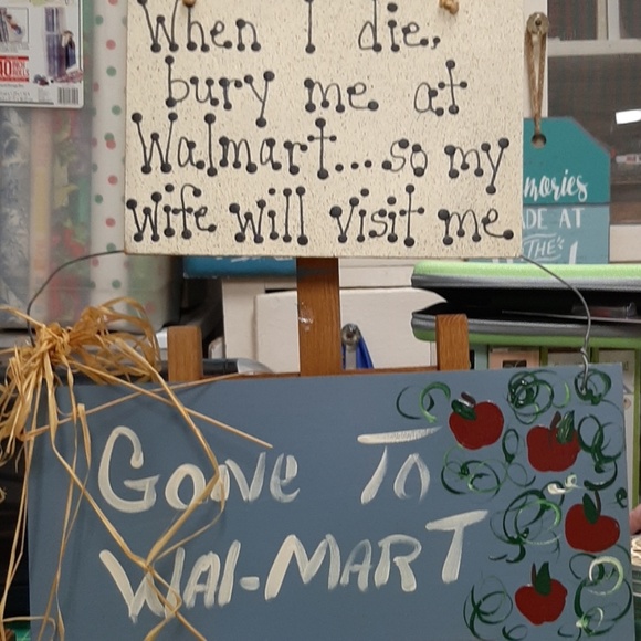 Other | 2 Walmart Signshomemade Wooden | Poshmark